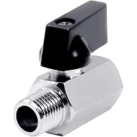 Amazon.com: Beduan 1/2" Brass Mini Ball Valve NPT Female x Male Shut-Off Valve : Industrial ...