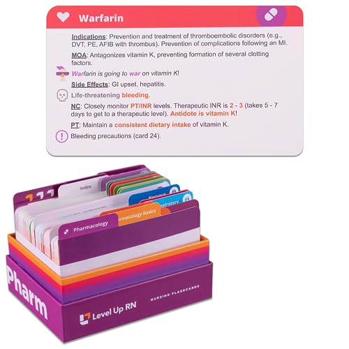 Level Up RN – Pharmacology Flash Cards – No Fluff – Nursing School ...
