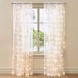 Festive Illuminated Window Sheer Curtains
