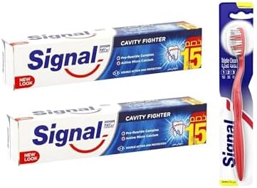Two Signal Cavity Fighter Toothpaste 120 ML + Signal Tooth Brush price ...