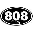 Amazon.com - Black Oval 808 Hawaii Area Code Sticker (Maui hi Honolulu ...