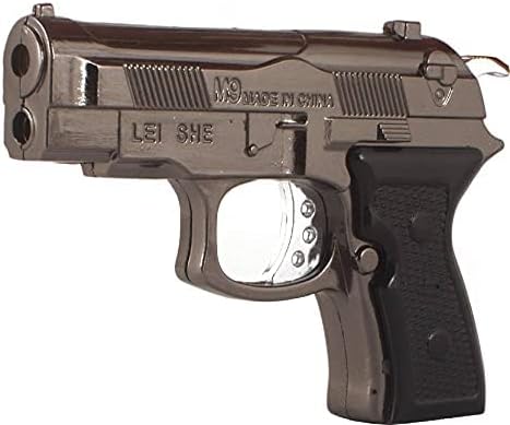 METAL Gun Lighter Pistol Shaped Butane Jet Torch Lighter with Laser ...