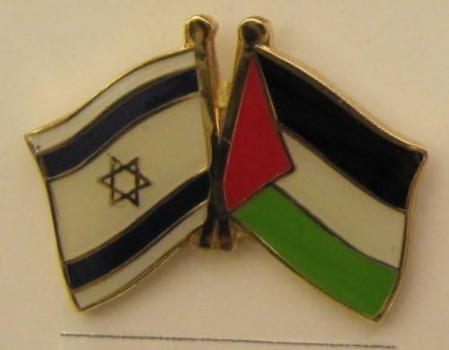 Israel/Palestine Flag National Flag Friendship Pin Badge Button Pin ...