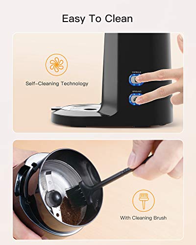 Sboly Single Serve Coffee Maker with Grinder, Coffee Maker Brewer for K-Cup Pod & Ground Coffee ...