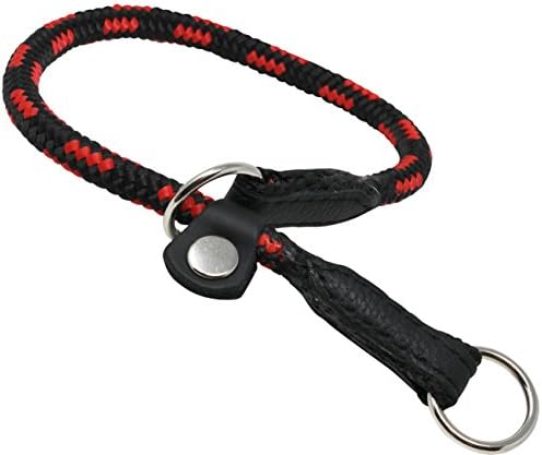 Dogs My Love Round Braided Rope Nylon Choke Collar With Sliding Stopper ...