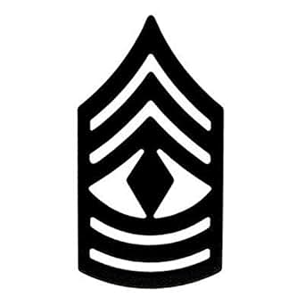 Amazon.com: 1SG First Sergeant Rank Pin Black Pin-On - Pair: Clothing