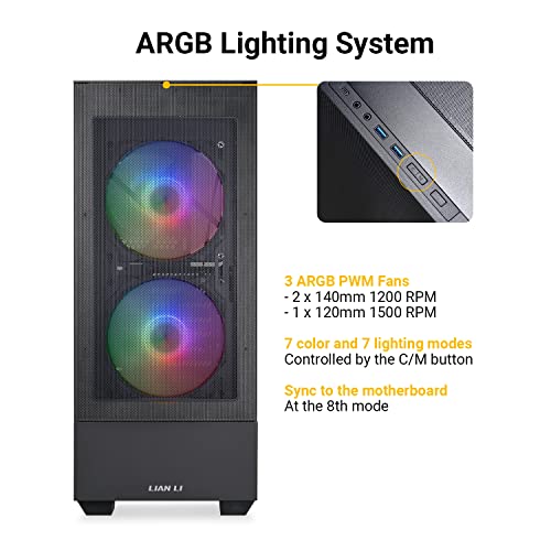 LIAN LI High Airflow ATX PC Case, RGB Gaming Computer Case, Mesh Front ...