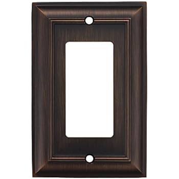 allen + roth 2-Gang Antique Brass Combination Metal Wall Plate- 0140798 ...