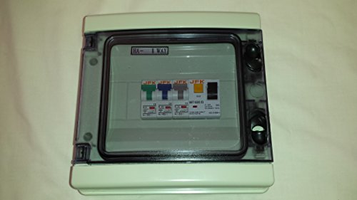 garage consumer unit IP65 3 way fuse box fitted with RCD 63amp 30ma +6 ...