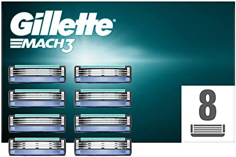 سعر Gillette Mach3 razor blades for men, 8 pieces, mailbox-compatible ...