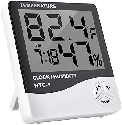 Digital LCD White Thermometer Hygrometer Temperature Humidity Meter ...