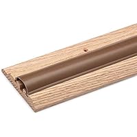 3 1/2" Wide Oak Threshold with Adjustable Vinyl Seal for Gaps 7/8" - 1 ...