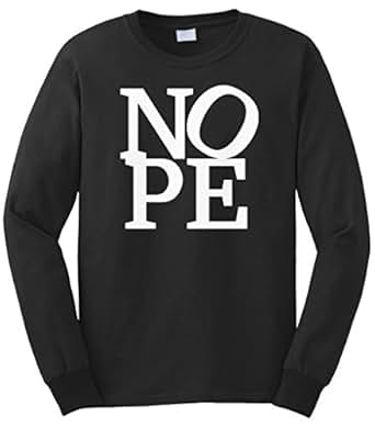 Amazon.com: Cybertela Men's Big Nope Long Sleeve T-Shirt: Clothing