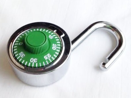 Stainless Steel & Hardened Chrome 3" Colorful Combination Lock ...