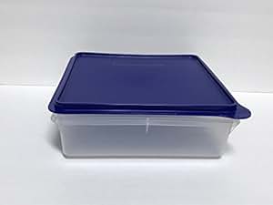 Amazon.com: Tupperware Square Snack-stor Container (Blue Seal): Home ...