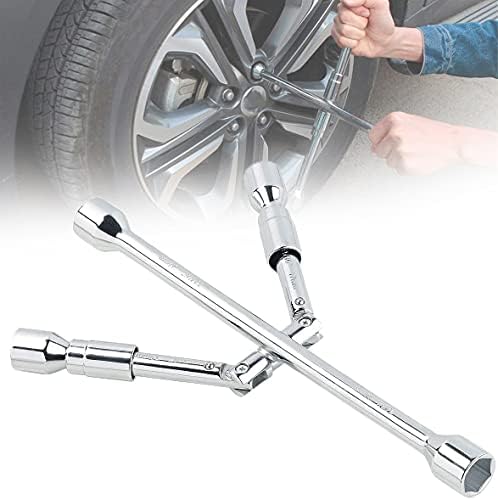 14 Inch Foldable Cross Wrench,Universal 4 Way Sliding Lug Wrench ...