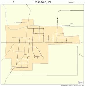 Amazon.com: Large Street & Road Map of Rosedale, Indiana IN - Printed ...