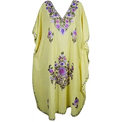 WOMENS LOUNGEWEAR CAFTANS: Boho Fashionista Sexy Kimono Caftan Maxi Dress