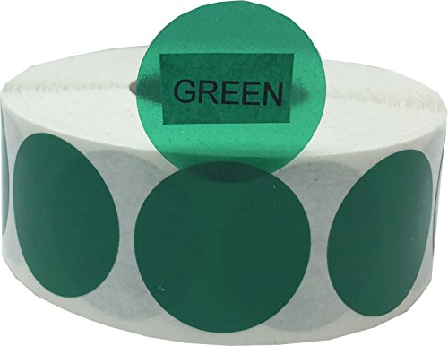 Buy Green Transparent Circle Dot Stickers, 1 Inch Round, 500 Labels on ...