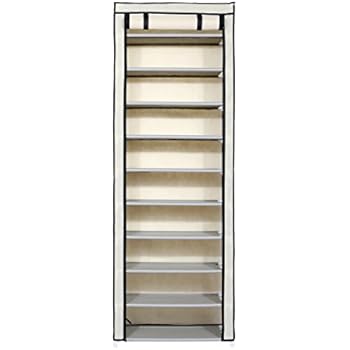 Amazon.com: mDesign Soft Fabric Shoe Tower & 4 Drawers Organizer ...
