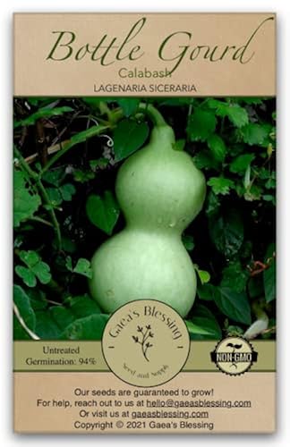 Gaea's Blessing Seeds - Bottle Gourd Seeds - Calabash Gourd - Non-GMO ...