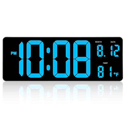 DreamSky 14.5 Inches Extra Large LED Digital Clock with Date Indoor ...