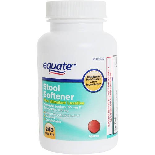 Equate - Stool Softener Plus Stimulant Laxative, 240 Tablets (Compare ...