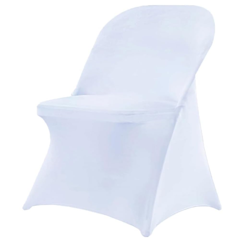 Gankar 100Pcs White Spandex Folding Chair Covers, Folding Chair Covers ...