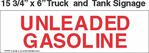 GC Labels-BS21624, Truck And Tank Signs 16x6 Unleaded Gasoline, PACK OF ...