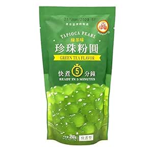 Amazon.com: WuFuYuan - Green Tea Tapioca Pearl 8.8 Ounce Bag, [Pack of 1] : Grocery & Gourmet Food