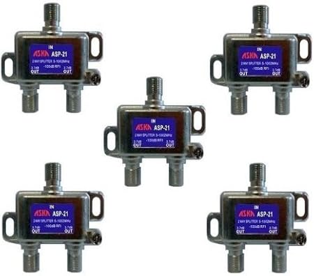 Amazon.com: 5 Pack 2-Way Coax Splitter Diplexer Satellite CATV UL Dish ...