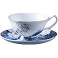 Amazon.com | LE POTOCIO Bone China Tea Cup and Saucer Set, Lotus and lotus leaf Bone China Tea ...