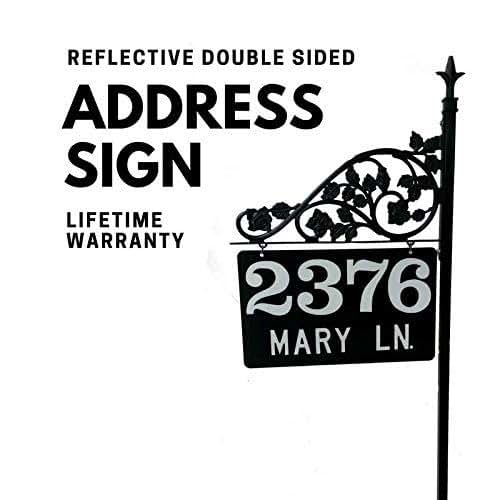 Amazon.com: Reflective Address Marker Sign - Double Sided House Number ...