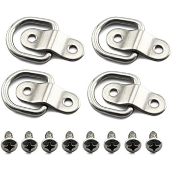 Amazon.com: HJ Garden 4pcs 304 Stainless Steel D Ring Tie Down Anchors ...