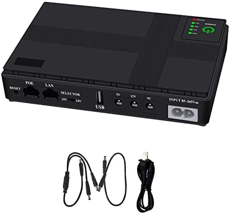 10400mAh Mini UPS 5V 9V 12V 2A Battery Backup Portable Uninterruptible Power Supply for for WiFi ...