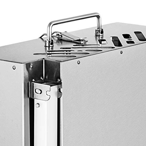 VEVOR Folded Portable Charcoal BBQ Grill Outdoor Barbecue Charcoal Stainless Steel Kebab Grill ...