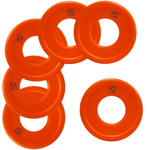 Macro Giant 9 Inch PU Foam Flying Discs, Set of 6, Neon Orange ...