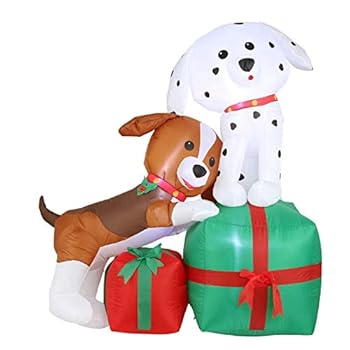 Amazon.com: 5 Foot Tall Christmas Inflatable Dalmatian Puppy Dog on ...