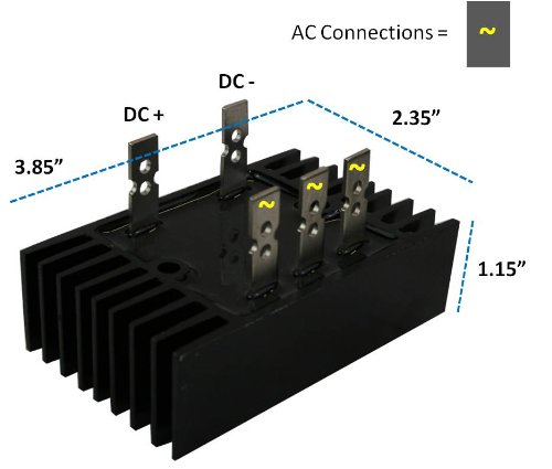 80A 80 Amp 3-Phase Three Phase Bridge Rectifier AC to DC - Want It All