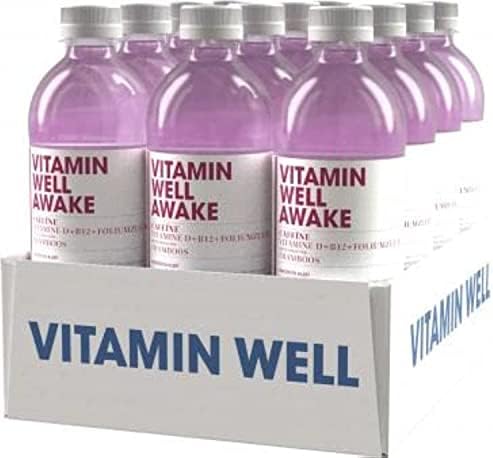 Vitamin Well AWAKE RASPBERRY CAFFEINE VITAMIN D + B12 FOLIC ACID 500ML ...