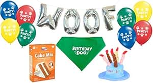 Amazon.com: Dog Birthday Party Decorations Kit by Blast in a Box (Blue ...