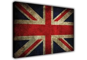 CANVAS WALL ART RUSTIC UNION JACK FLAG PRINTS PICTURE PRINT PICTURE ...