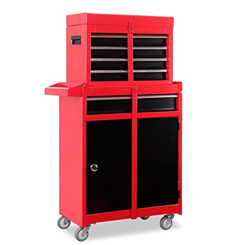 TCE Torin Rolling Garage Workshop Organizer: Detachable 4 Drawer Tool ...