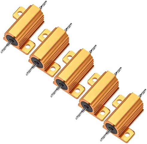 WEIJ 5Pcs RX24 25W 6RJ/6 Ohm Aluminum Case Load Resistor with 5% ...