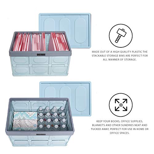 DuraBox Collapsible Folding Storage Bins - Stackable Containers for ...