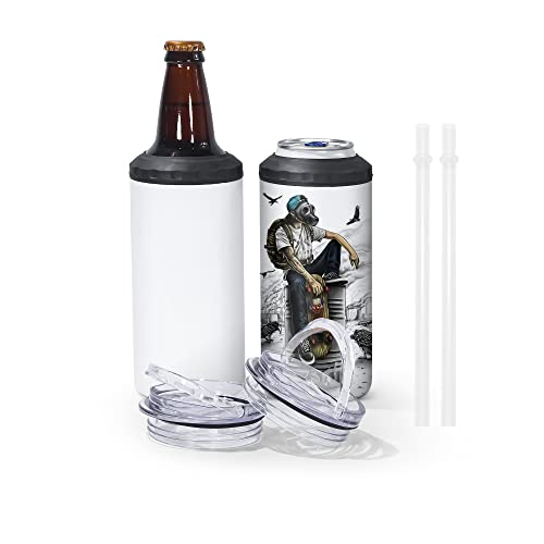 AGH 16 OZ Sublimation Can Cooler Tumblers Blanks, 4-in-1 Can Insulator ...