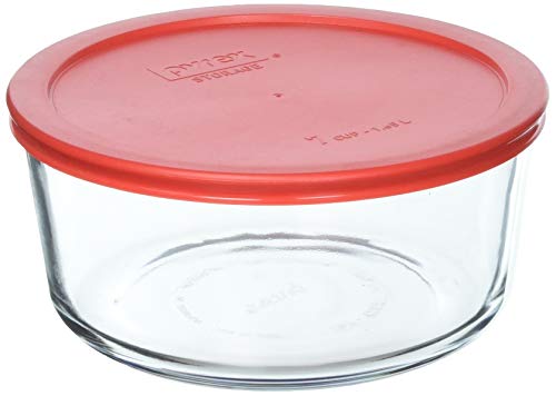 Pyrex 7 Cup Storage Capacity Plus Round Dish with Plastic Cover Sold in ...
