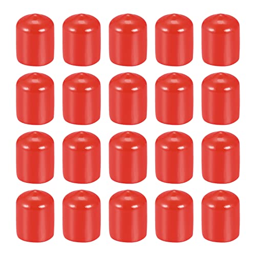 DMiotech 20 Pack 5/8" ID Red Screw Thread Protectors Rubber End Caps ...