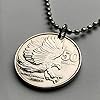 1984 Philippines Pilipinas 50 Sentimo coin pendant Filipino Monkey ...