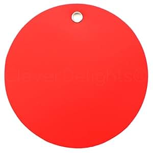 Amazon.com : 50 Pack - CleverDelights Red Plastic Tags - 2" Round ...